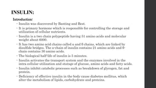 An introduction to Insulin | PPTX