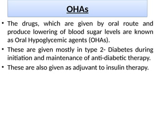 Insulin and oral hypogylcemics.ppt insulinex | PPTX