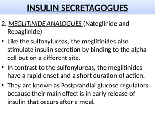 Insulin and oral hypogylcemics.ppt insulinex | PPTX