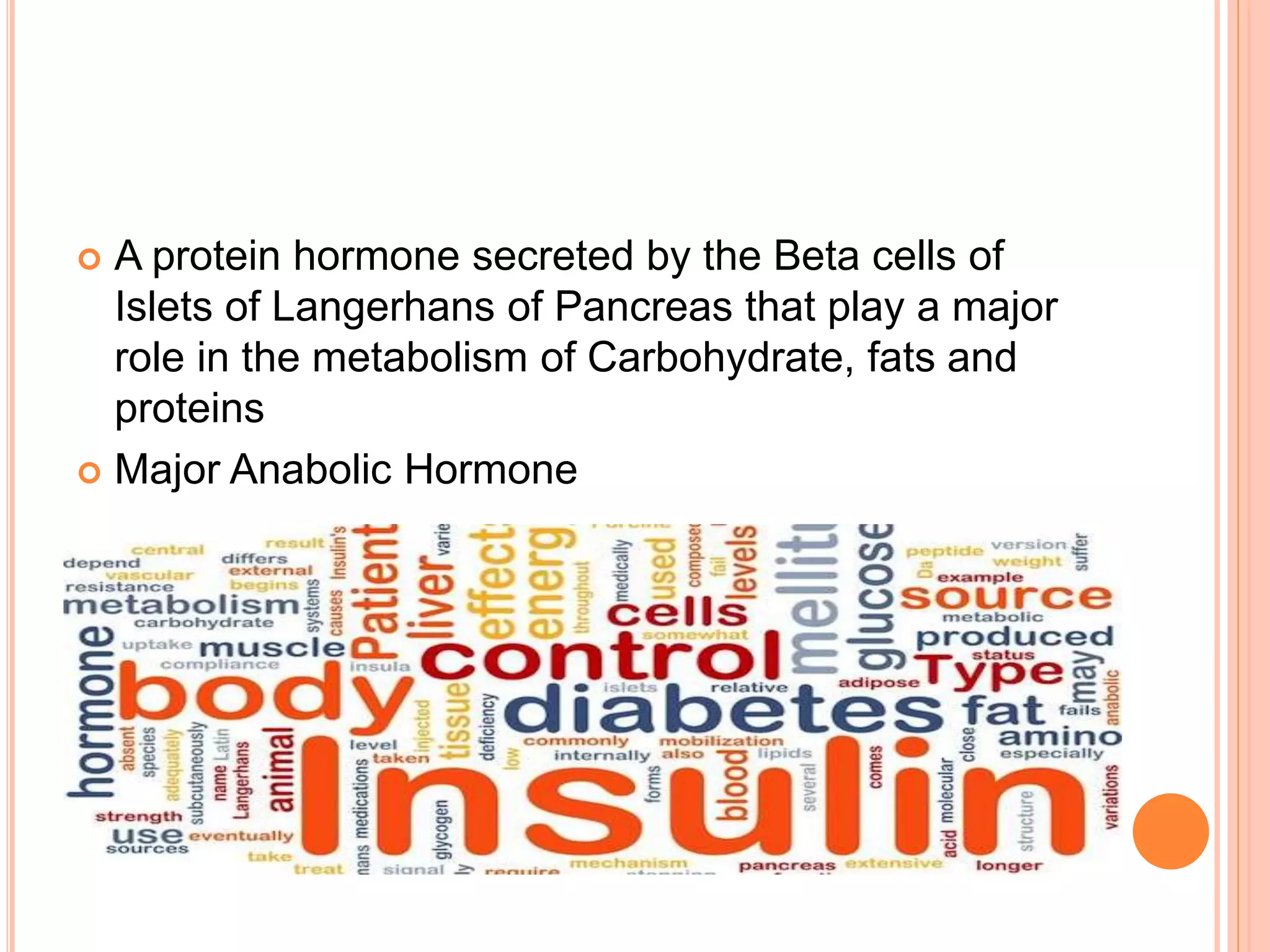 biochemistry of Insulin and diabetes | PPTX