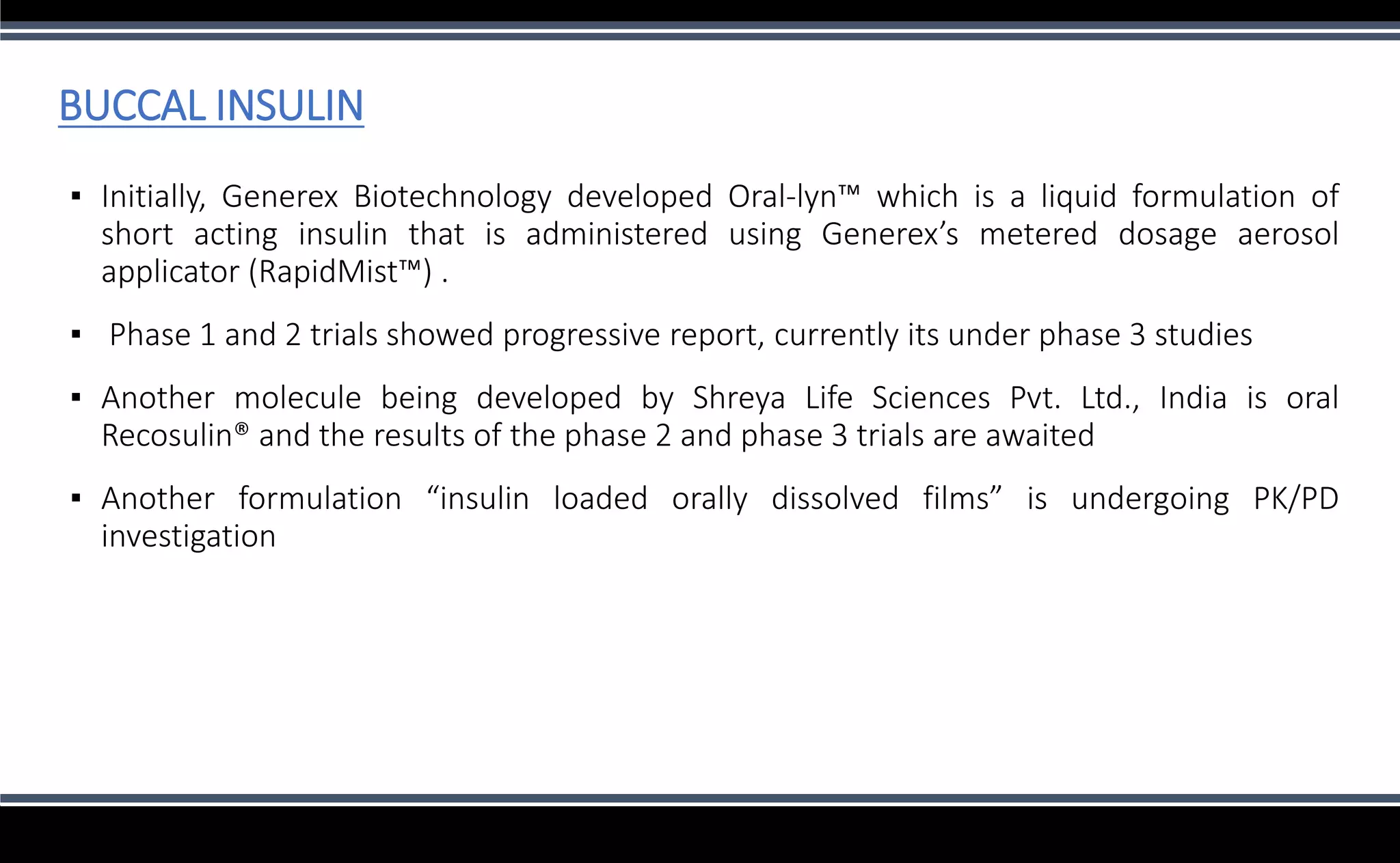 INSULIN DELIVERY METHODS : Overview on Past, Present and Future | PPTX