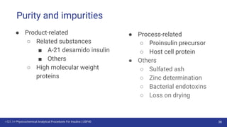 Recombinant Human Insulin : Manufacture & Quality Control | PDF