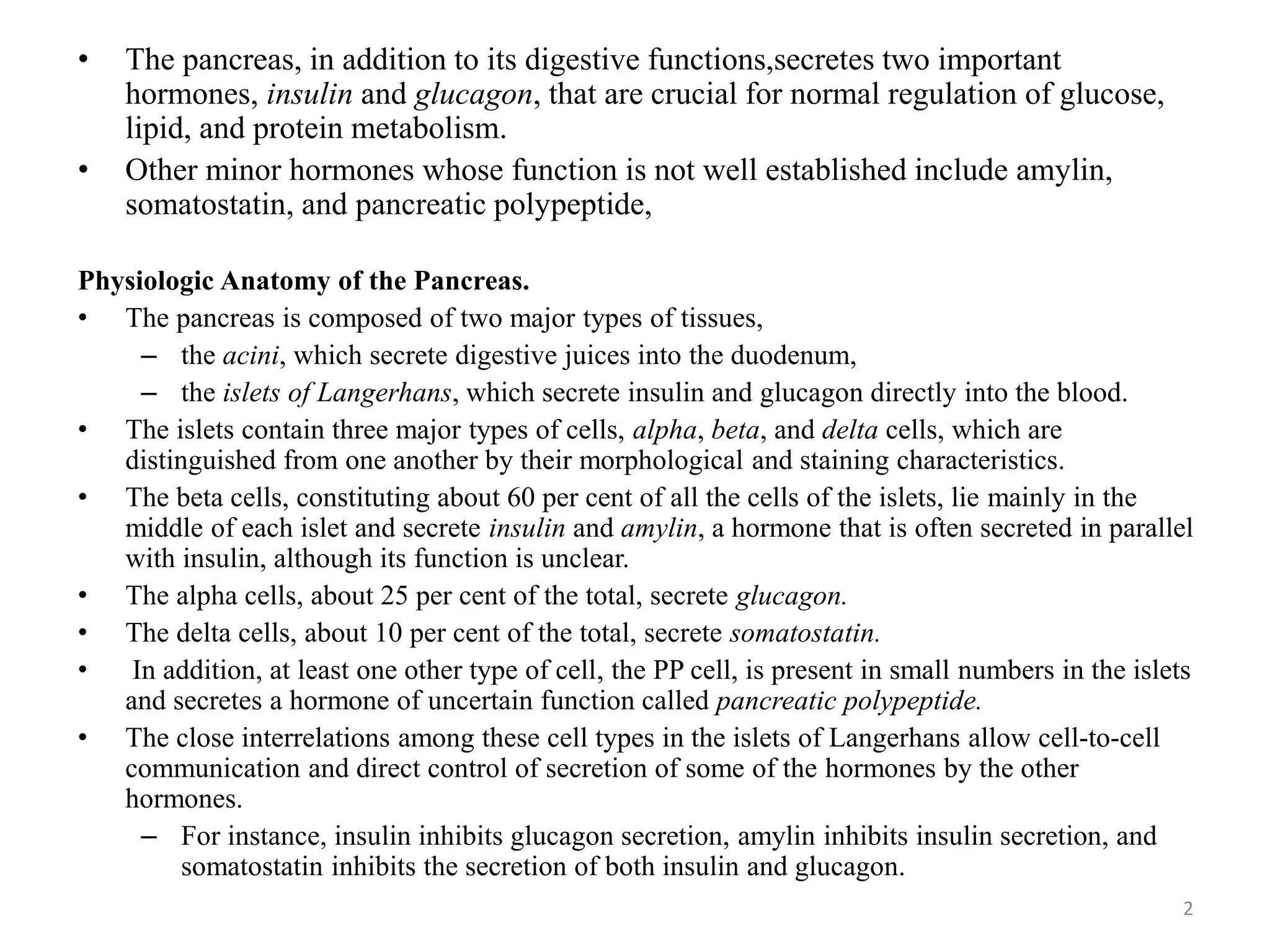 Insulin and glucagon biosynthesis from amino acids | PPTX
