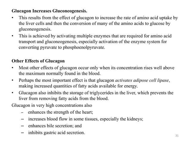Insulin and glucagon biosynthesis from amino acids | PPT