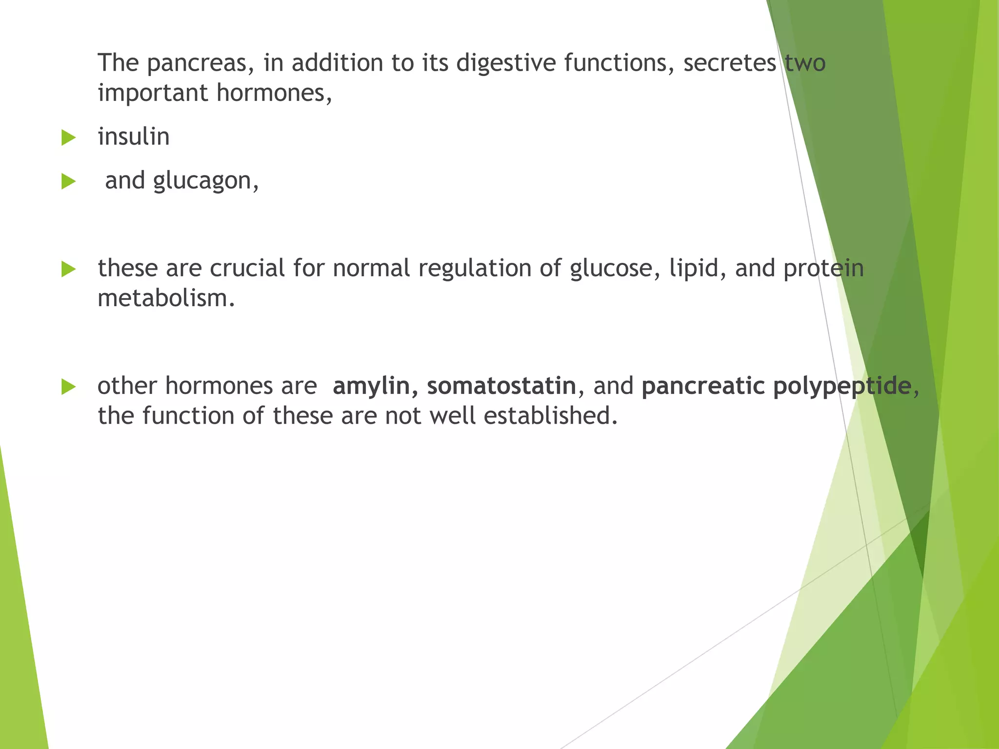 Insulin, glucagon, and diabetes mellitus | PPTX