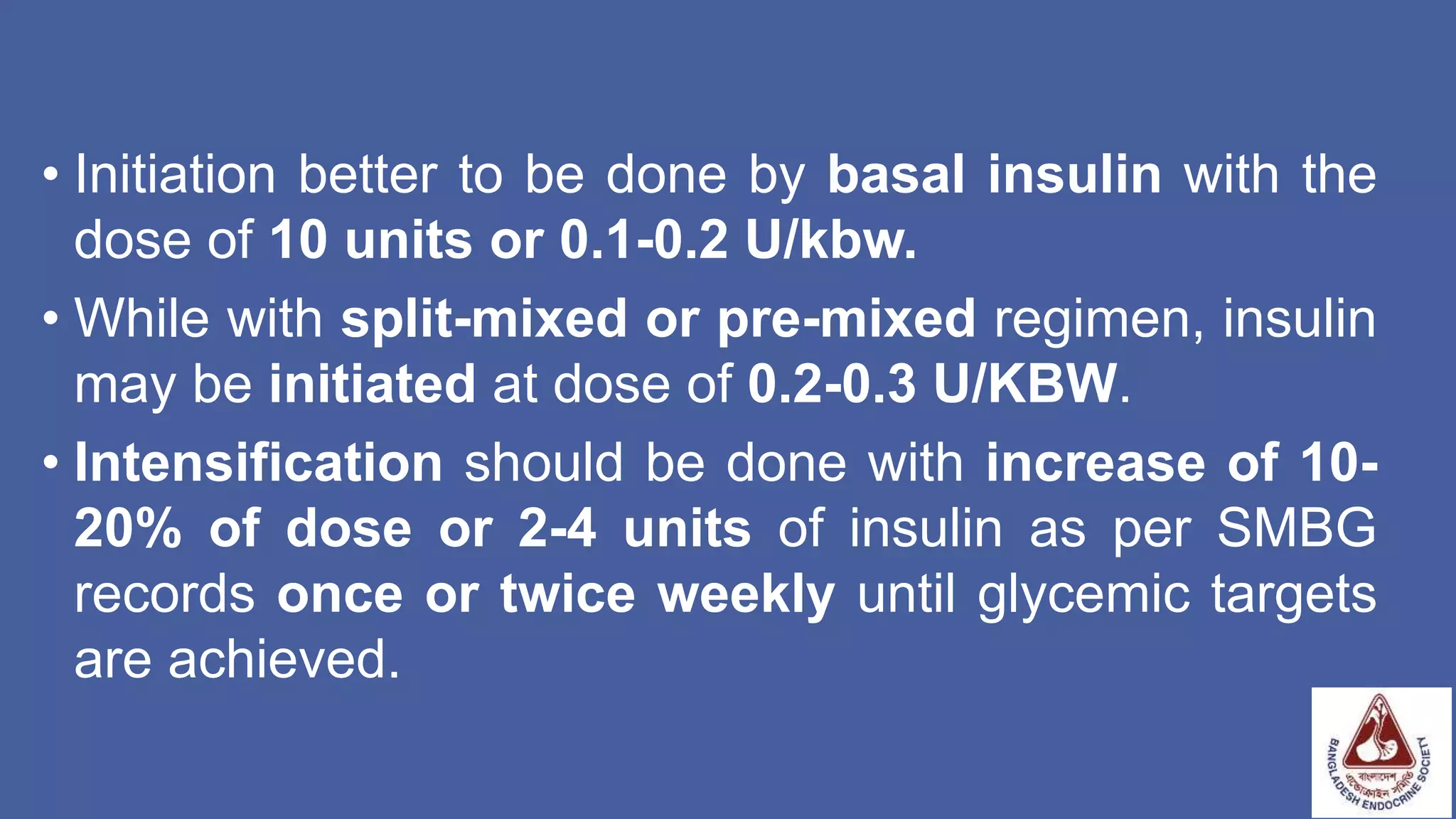 Insulin guideline of BES- Dr Selim | PPTX