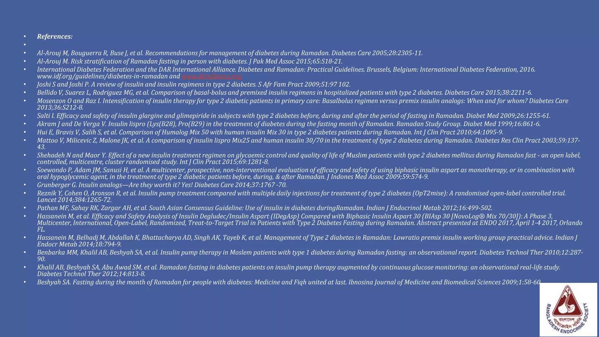 Insulin guideline of BES- Dr Selim | PPTX