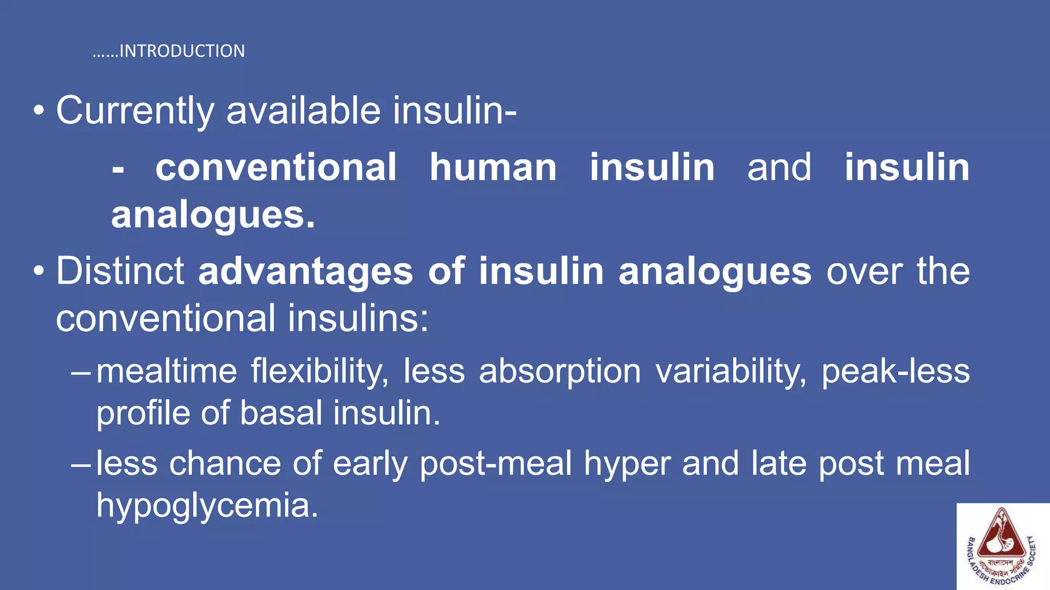 Insulin guideline of BES- Dr Selim | PPTX