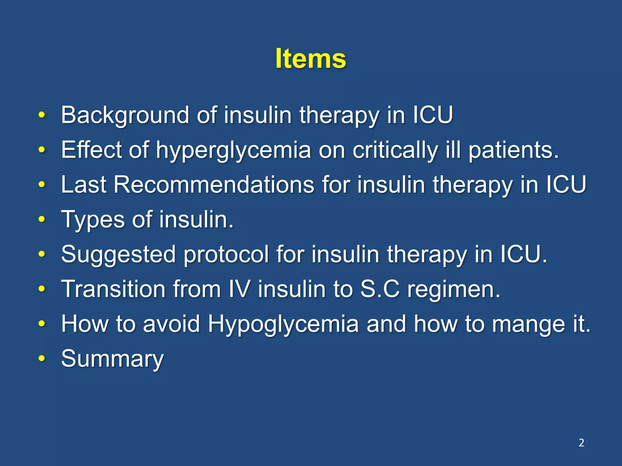 Insulin in icu 2 | PPTX