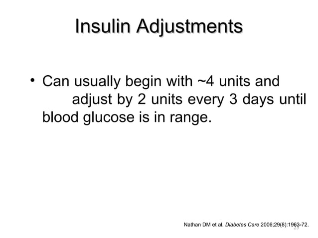 Insulin initiation adjustment by Dr Shahjada Selim | PPT
