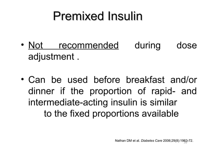Insulin initiation adjustment by Dr Shahjada Selim | PPT