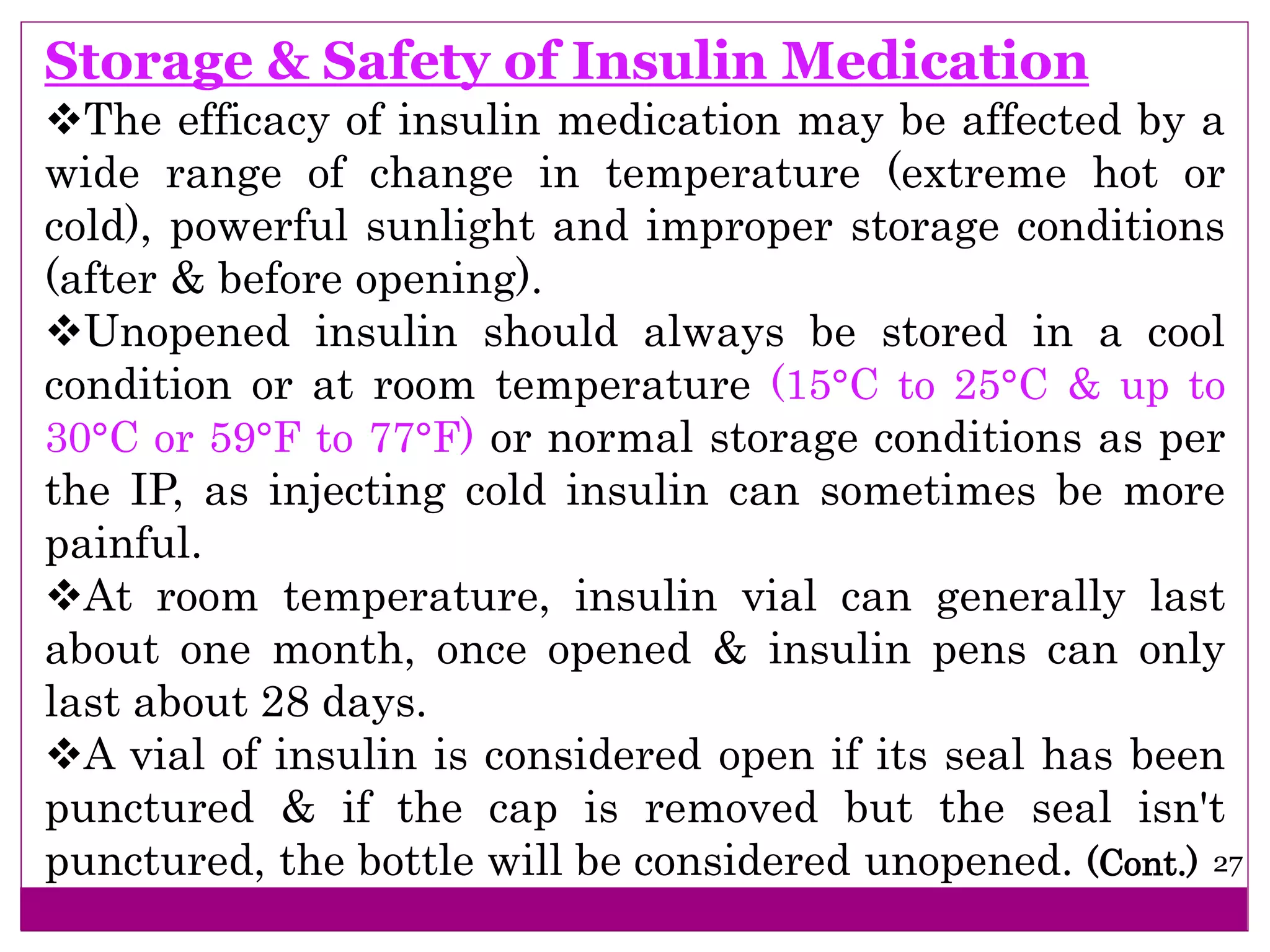 Insulin Medication: A Detailed Study | PPTX