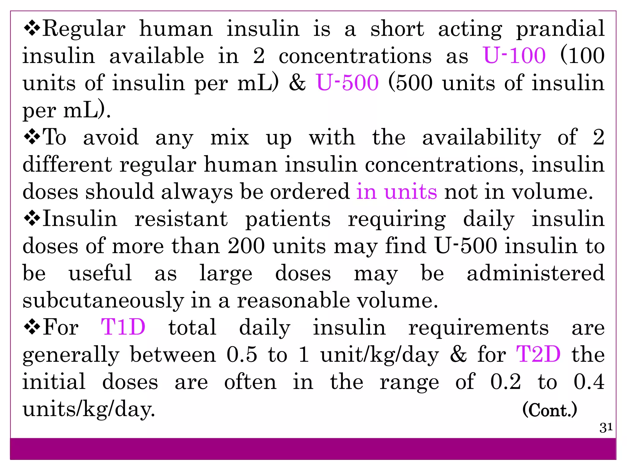 Insulin Medication: A Detailed Study | PPTX