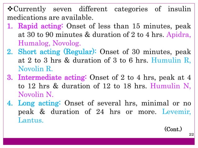 Insulin Medication: A Detailed Study | PPT
