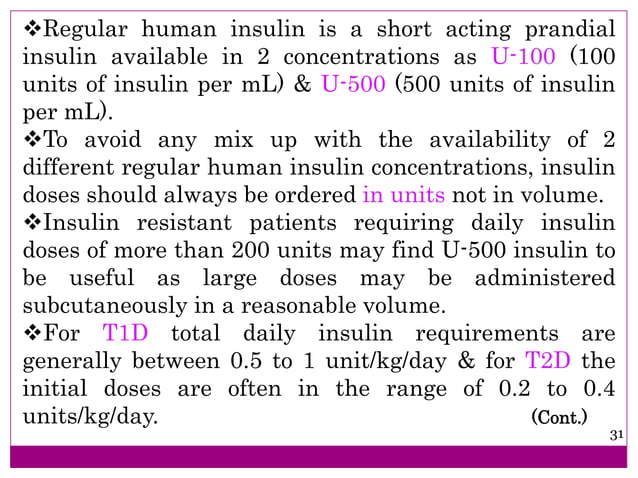 Insulin Medication: A Detailed Study | PPT