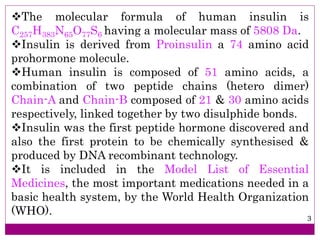 Insulin Medication: A Detailed Study | PPTX