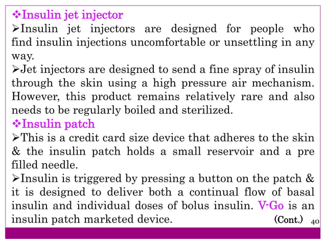 Insulin Medication: A Detailed Study | PPT