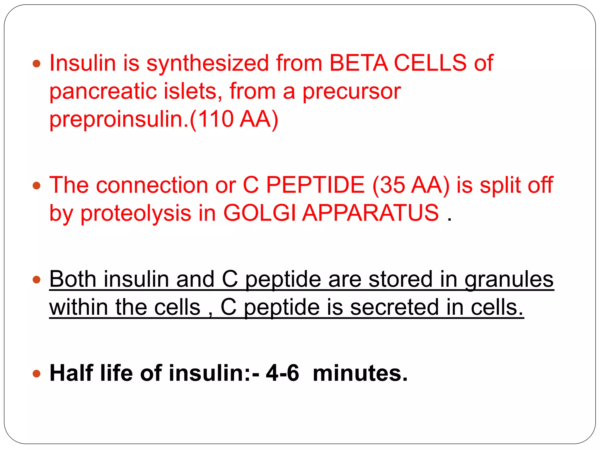 Insulin & Oral Hypoglycemic Agents. | PPTX