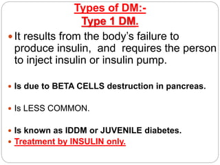 Insulin & Oral Hypoglycemic Agents. | PPTX