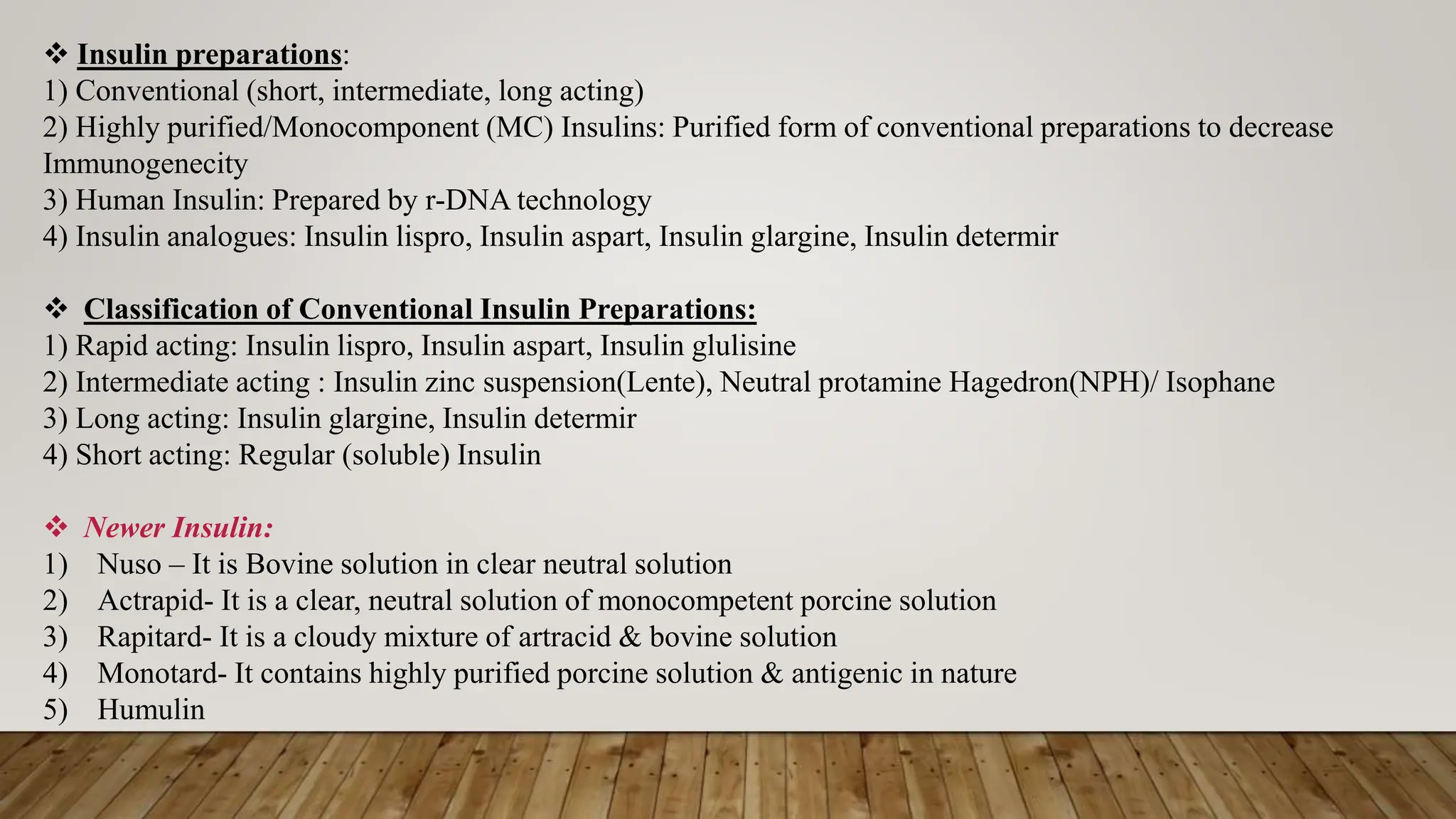 Insulin & Oral Hypoglycemic Agents.pptx. | PPTX