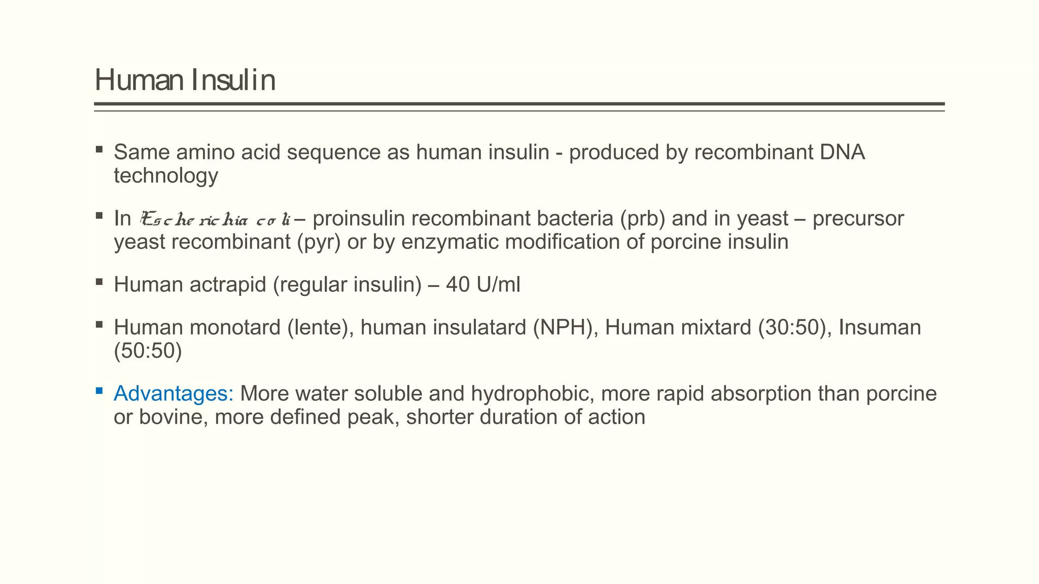 Insulin pharmacology | PPT
