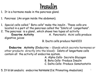 Insulin | PPTX | Endocrine and Metabolic Diseases | Diseases and Conditions