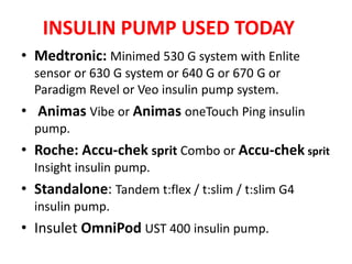 Insulin pumps | PPTX