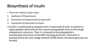 molecular & cellular mechanism of action of insulin | PPTX