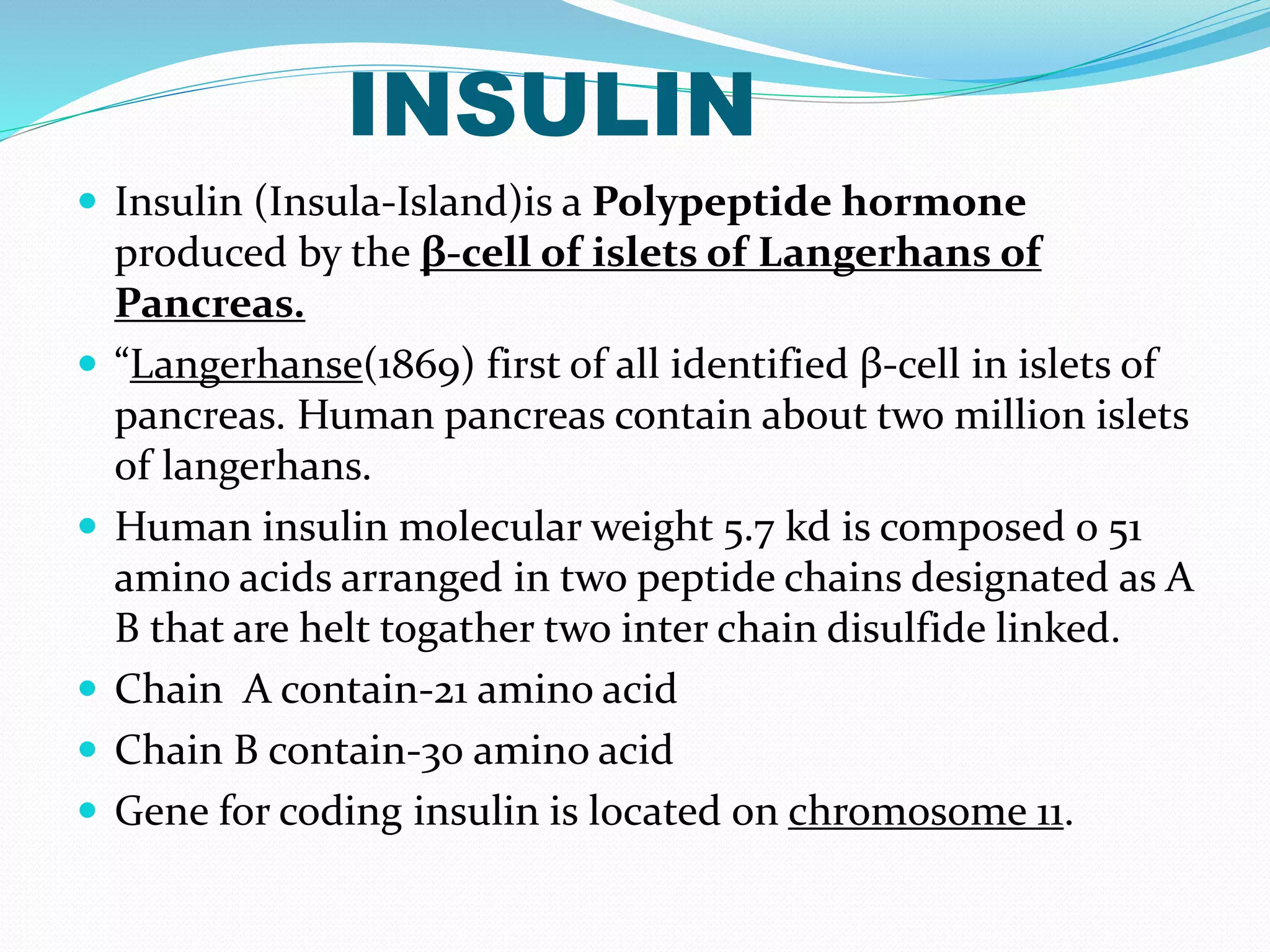 Insulin presentation | PPTX