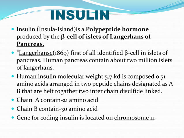 Insulin presentation