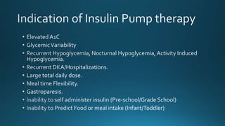 Insulin pump therapy | PPTX | Diabetes | Diseases and Conditions