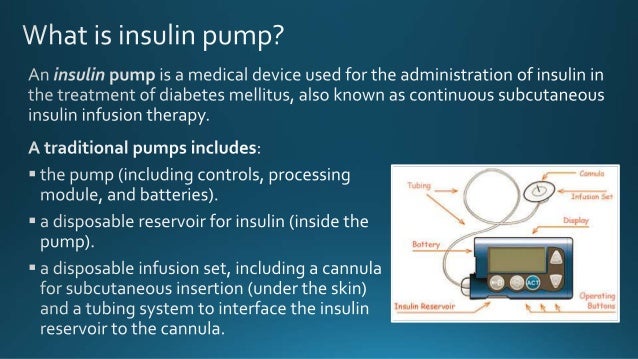 Insulin pump therapy