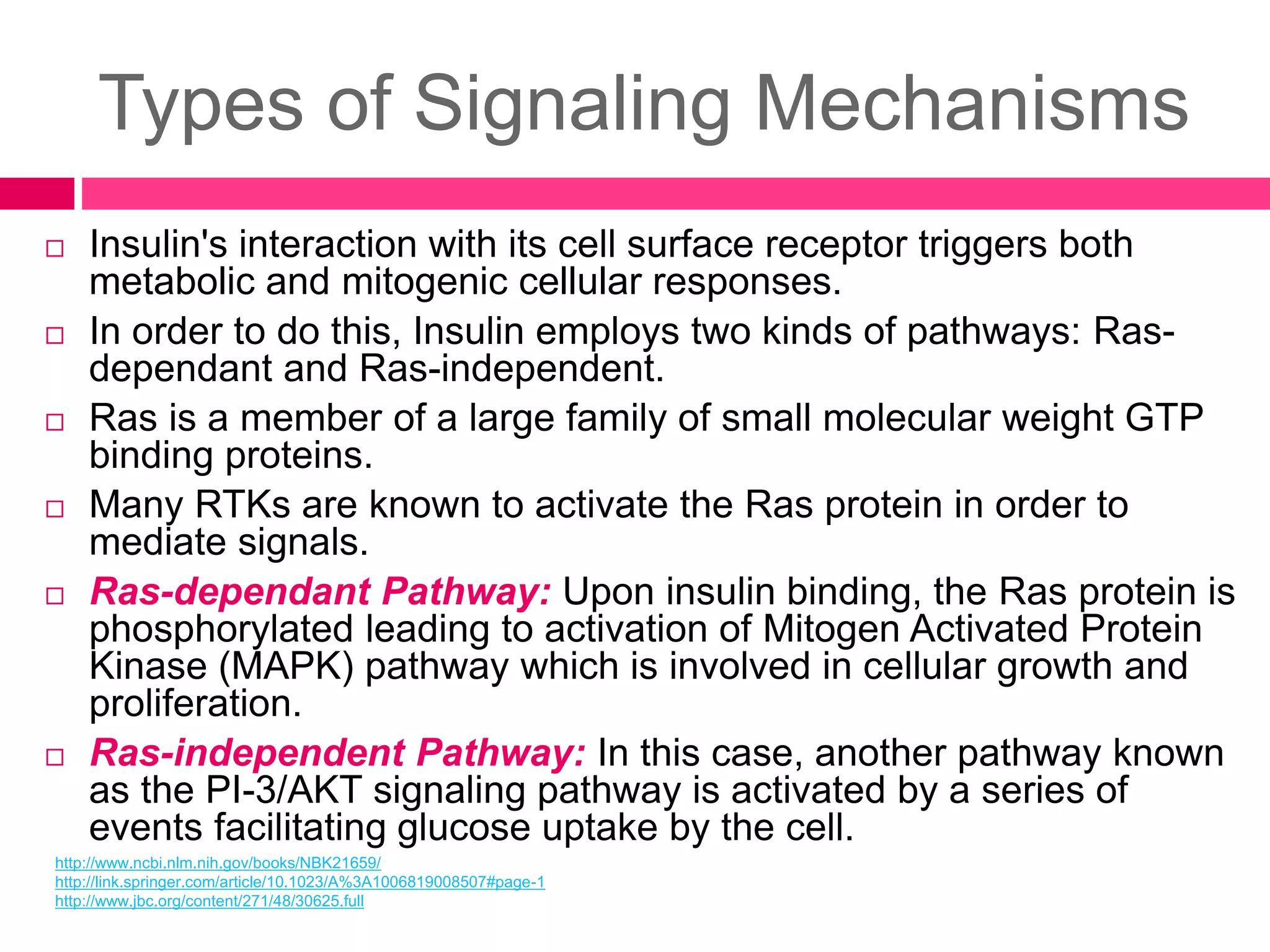 Insulin receptor and mechanism of signalling | PPTX