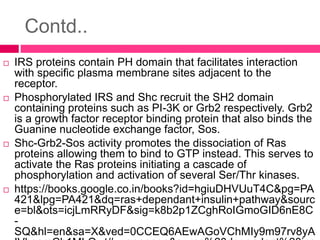 Insulin receptor and mechanism of signalling | PPTX