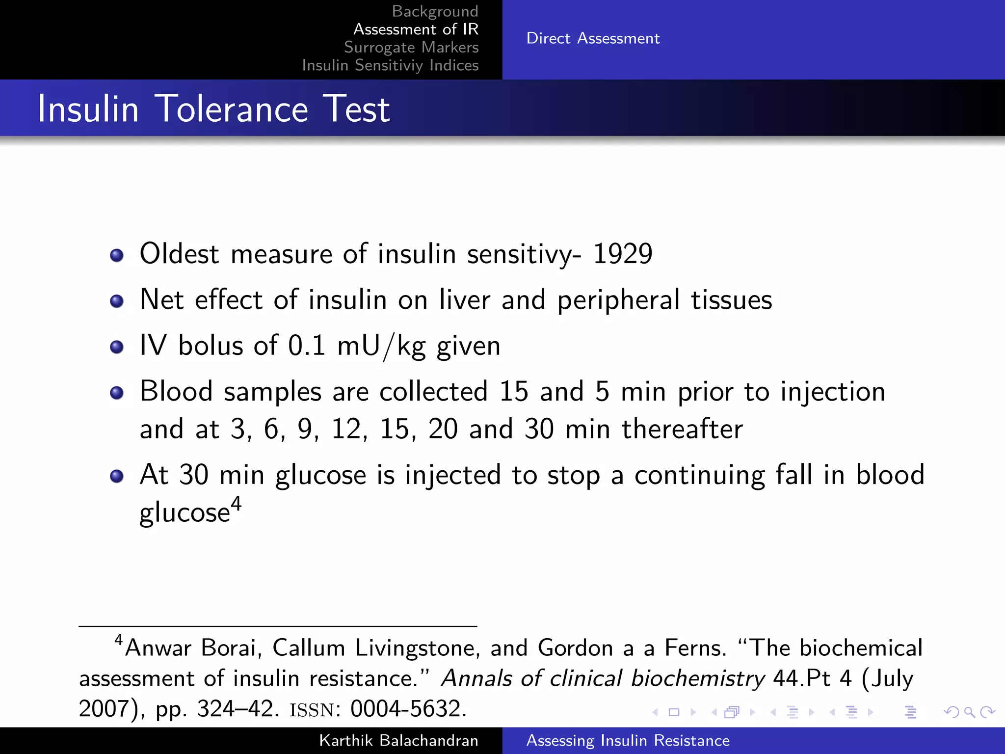 Assessing Insulin Resistance | PDF