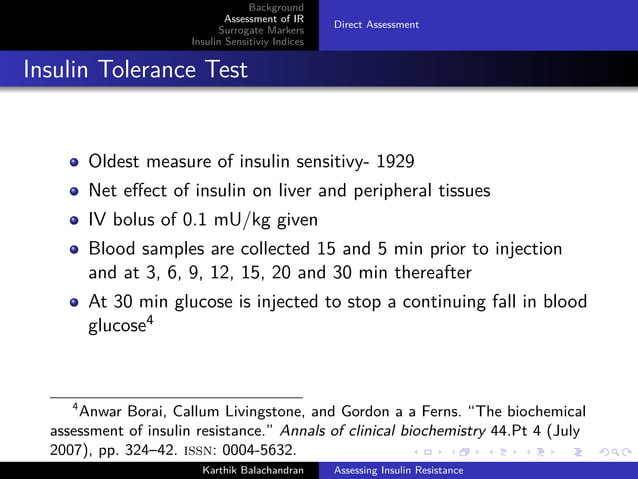 Assessing Insulin Resistance | PDF