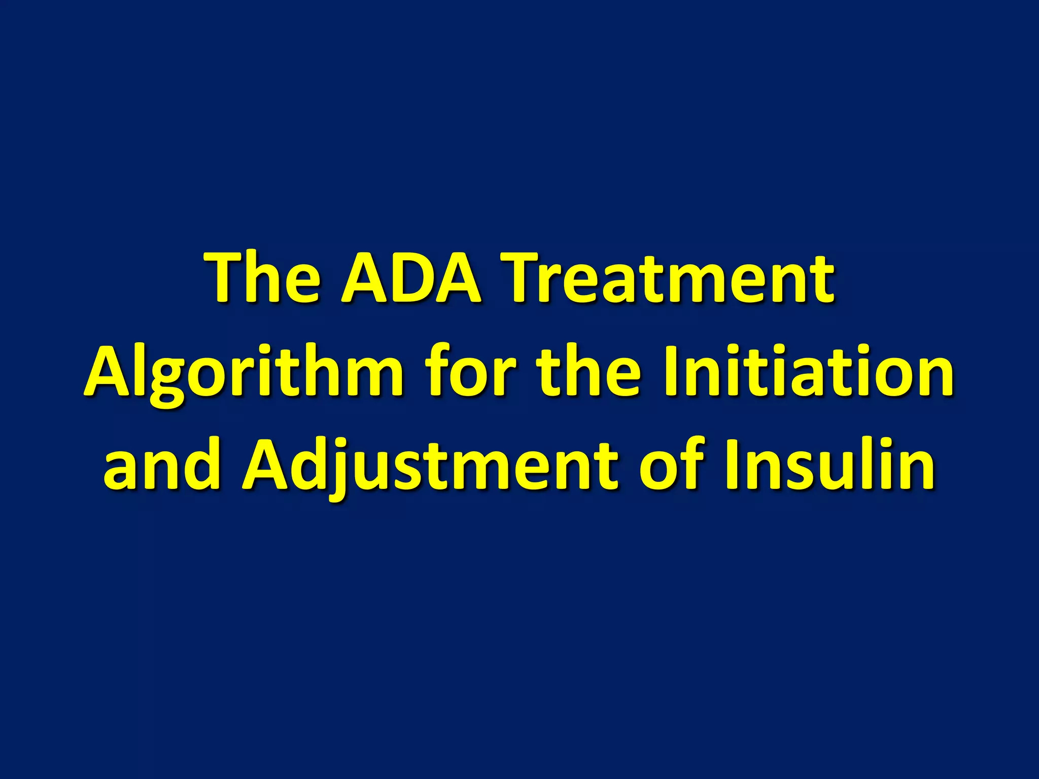 Insulin therapy- art of initiation and titration | PPTX
