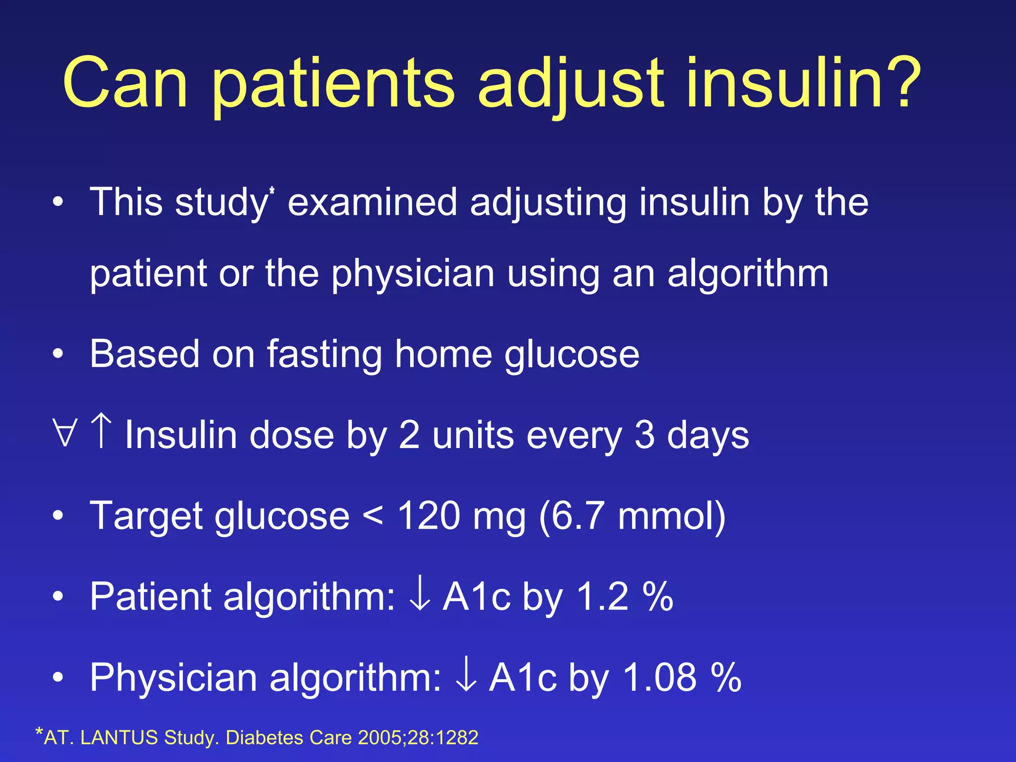 Insulin therapy in type 2 diabetes | PPT