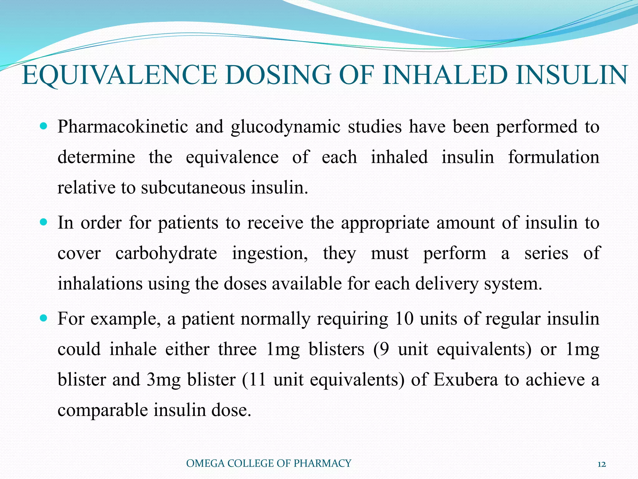 Insulin through inhalation ppt | PPTX