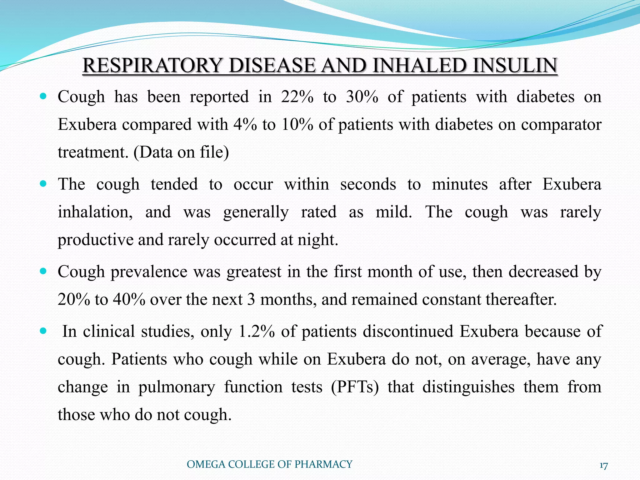 Insulin through inhalation ppt | PPTX