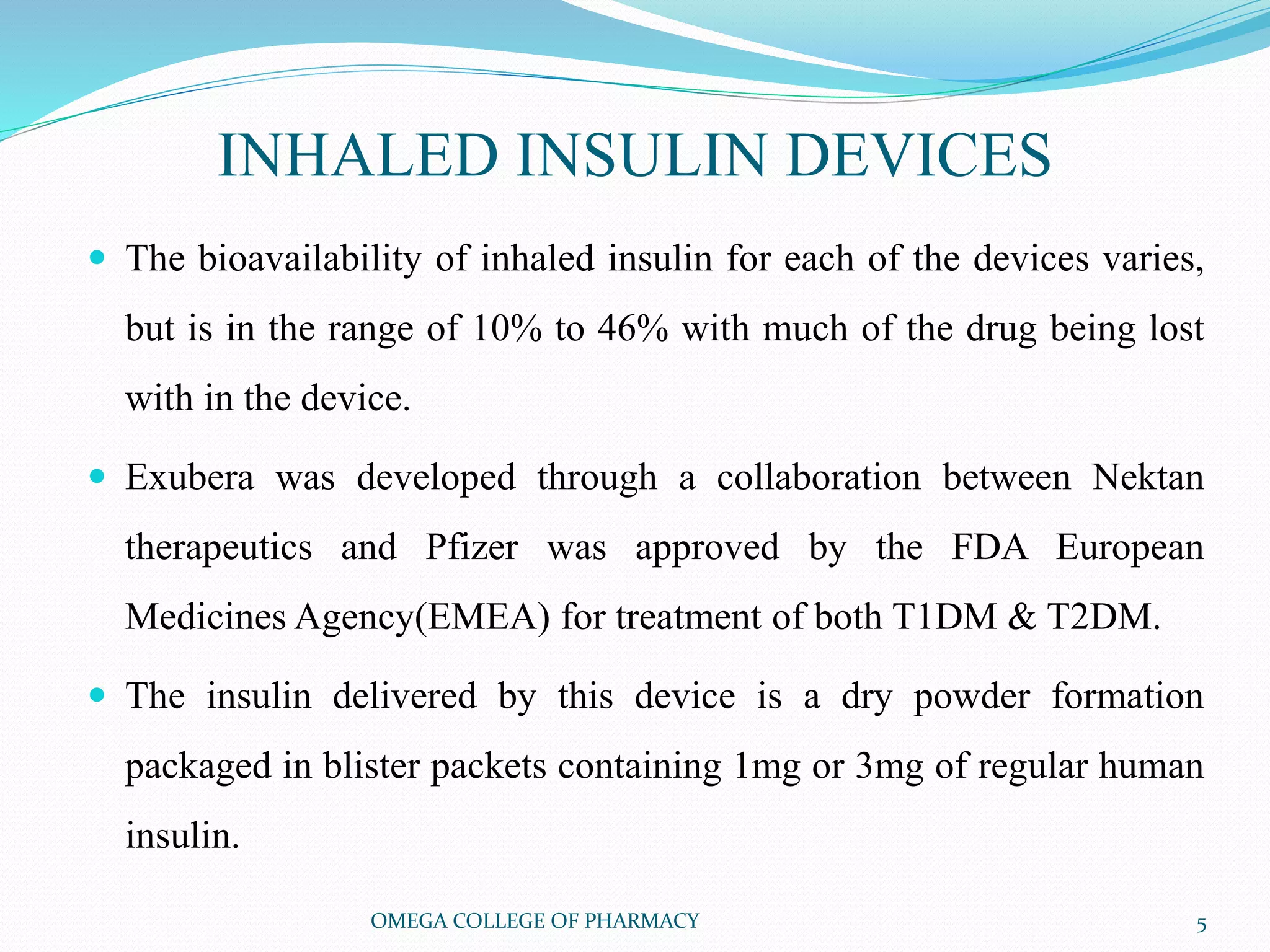 Insulin through inhalation ppt | PPTX
