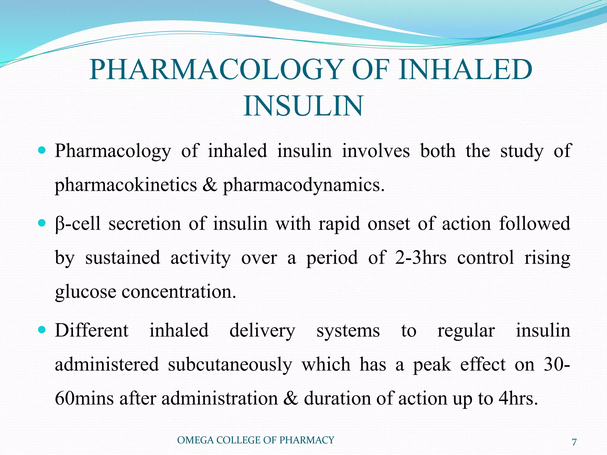 Insulin through inhalation ppt | PPTX