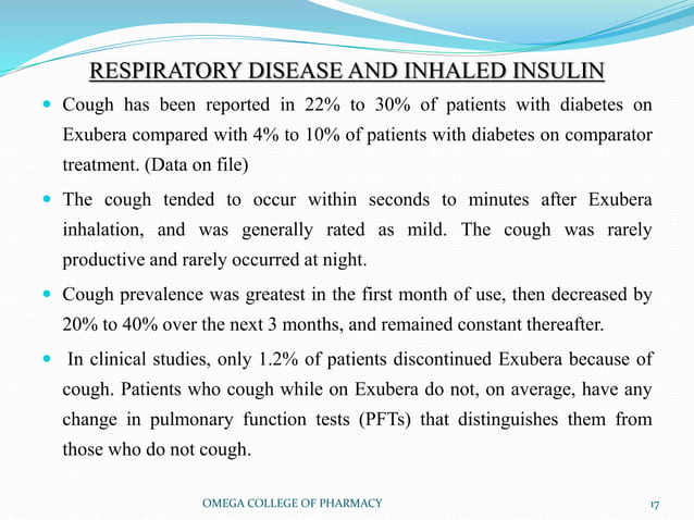 Insulin through inhalation ppt | PPTX | Diabetes | Diseases and Conditions