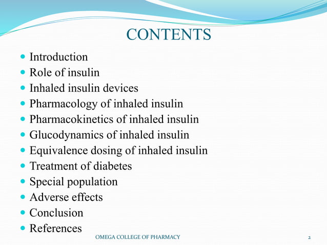 Insulin through inhalation ppt | PPTX | Diabetes | Diseases and Conditions