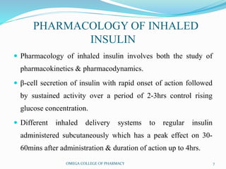 Insulin through inhalation ppt | PPTX