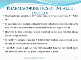 Insulin through inhalation ppt | PPTX