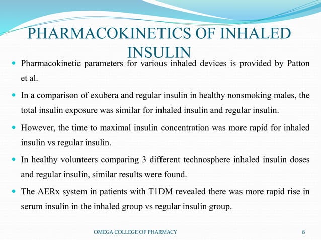 Insulin through inhalation ppt | PPTX | Diabetes | Diseases and Conditions