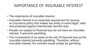 INSURABLE INTEREST.pptx | Life Insurance | Insurance