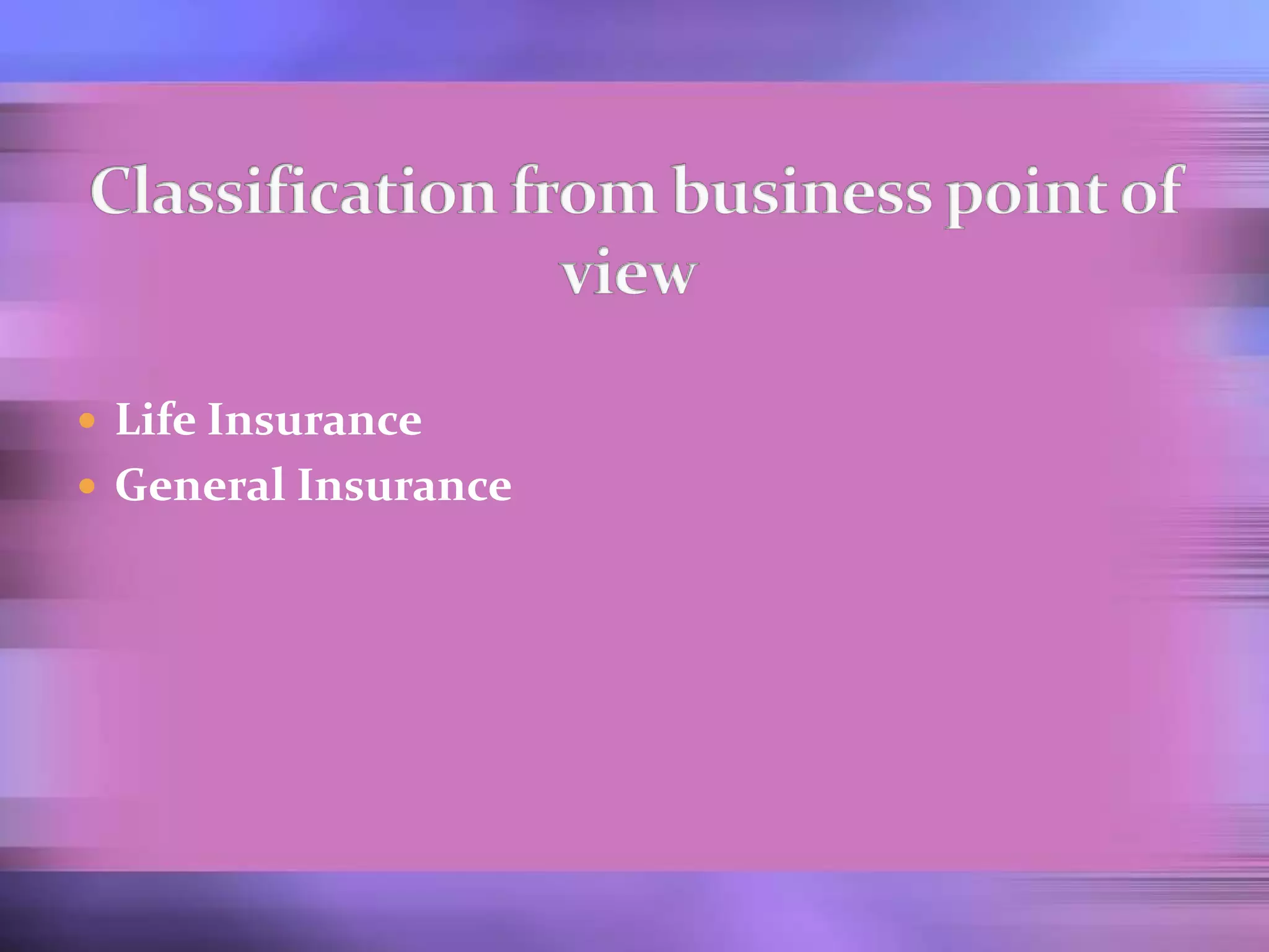 Insurance - Classification | PPTX