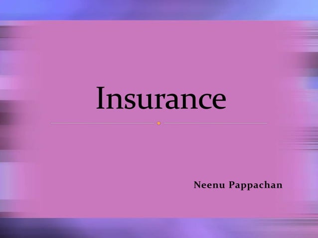 Insurance - Classification | PPTX | Life Insurance | Insurance